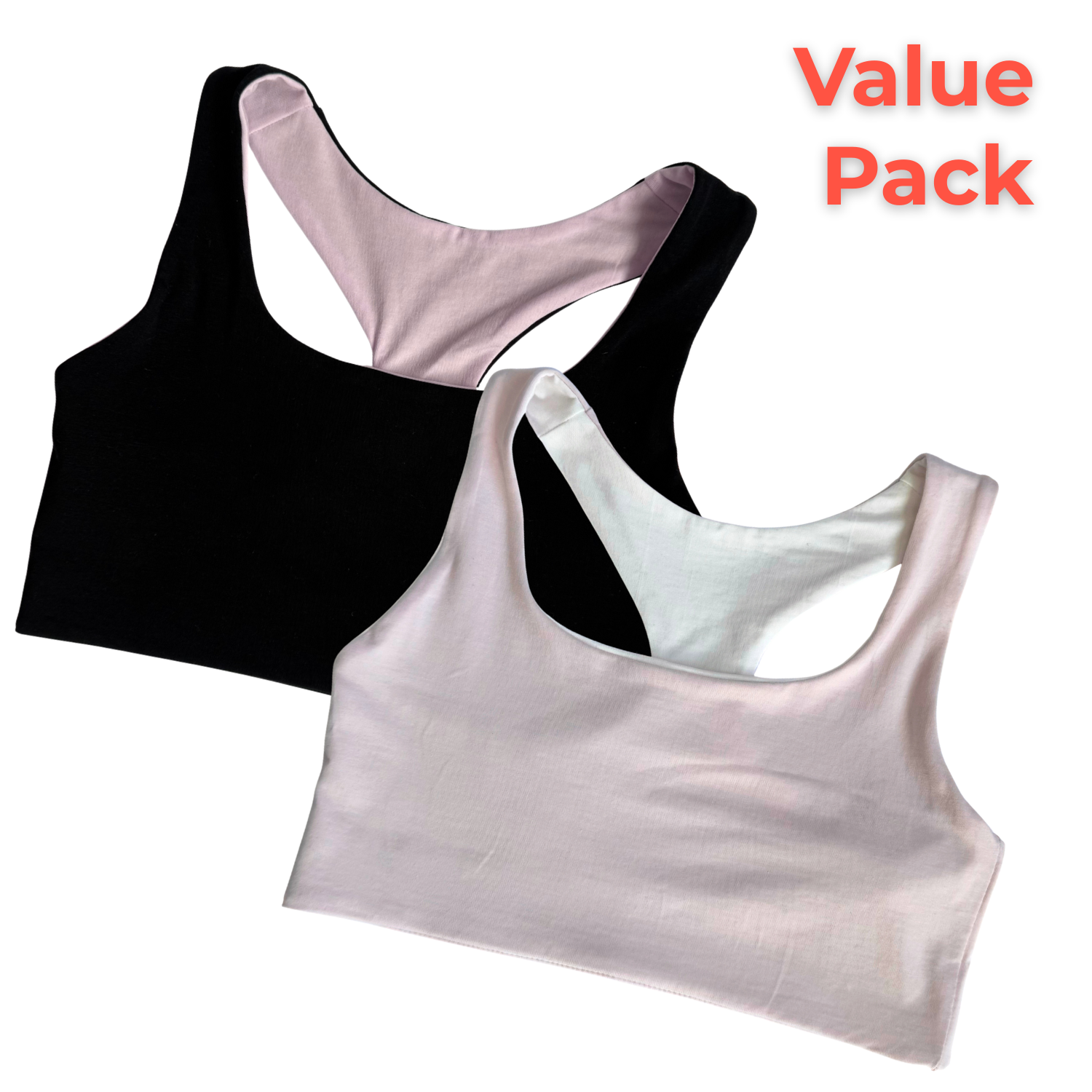 Seamless First Bra For Teens - Racerback -2 Pack | Cotton/Tencel ...